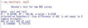 EZR で ROC 曲線の群間比較をする方法 – 統計ER