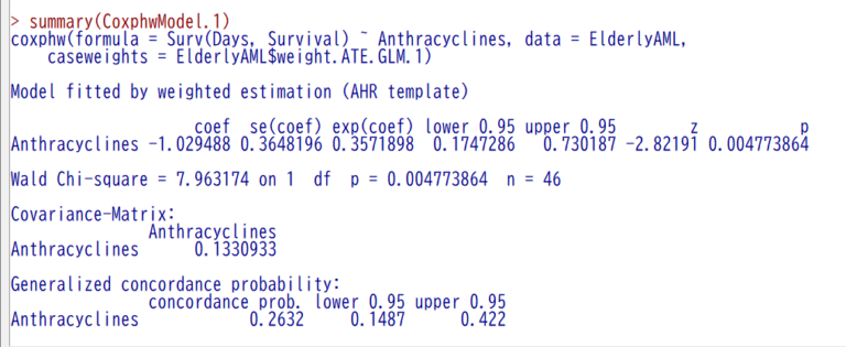 R で IPTW Cox 回帰を行う方法 – 統計ER